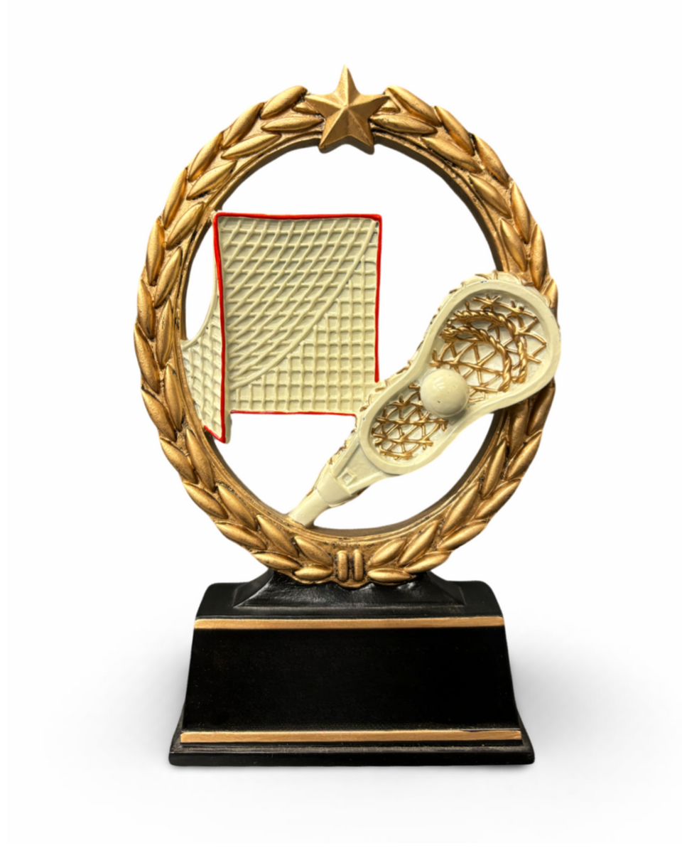 "Negative Space, Lacrosse" Distinctive Trophy – Manhattan Trophies